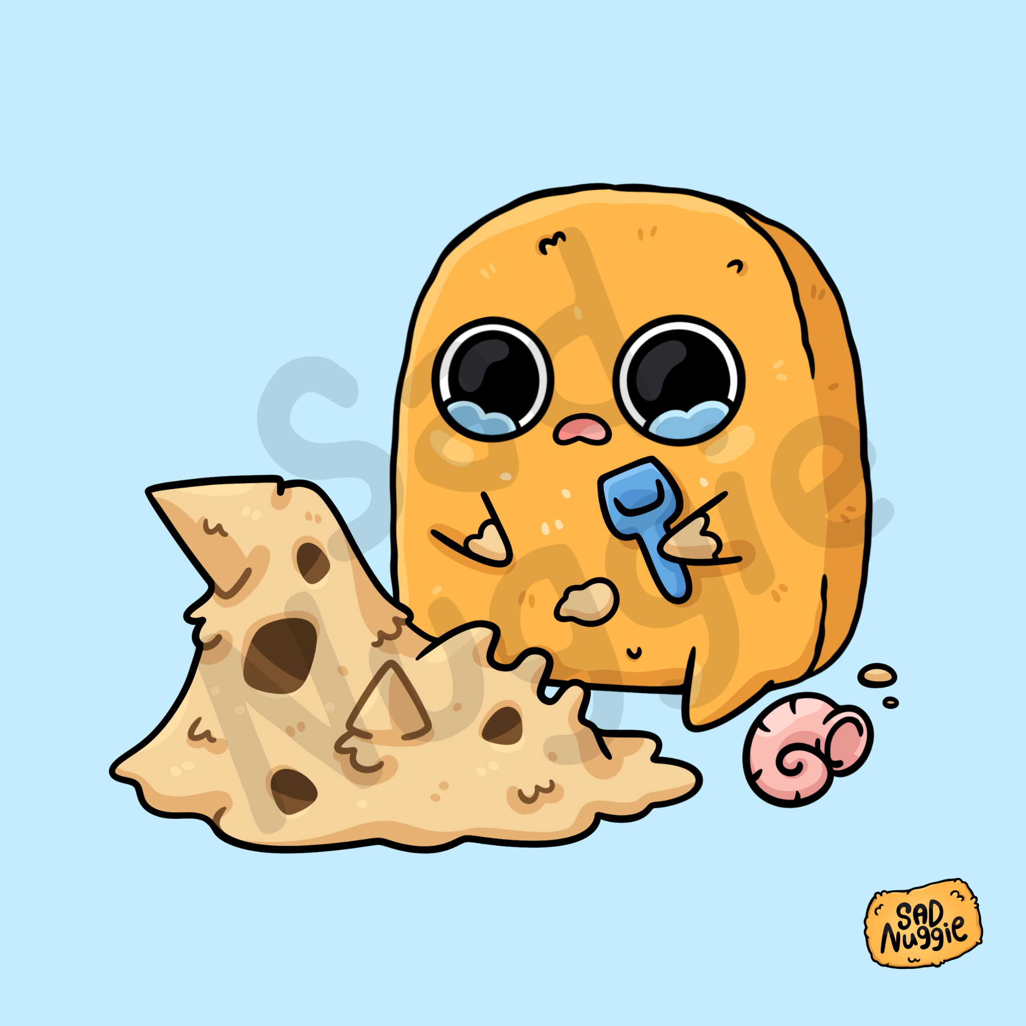 Sand Castle Sad Nuggie Sticker