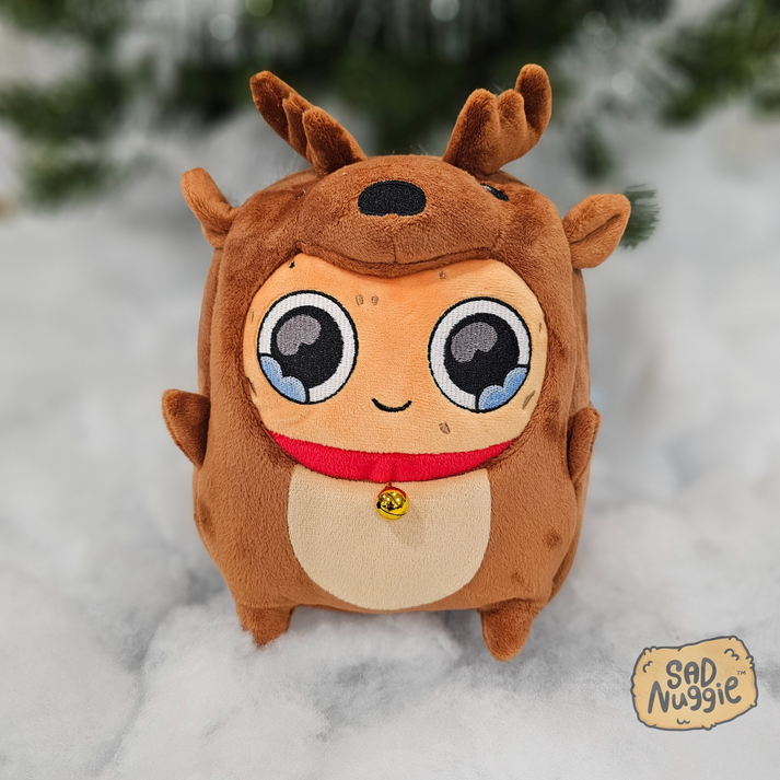 Reindeer Sad Nuggie Plush