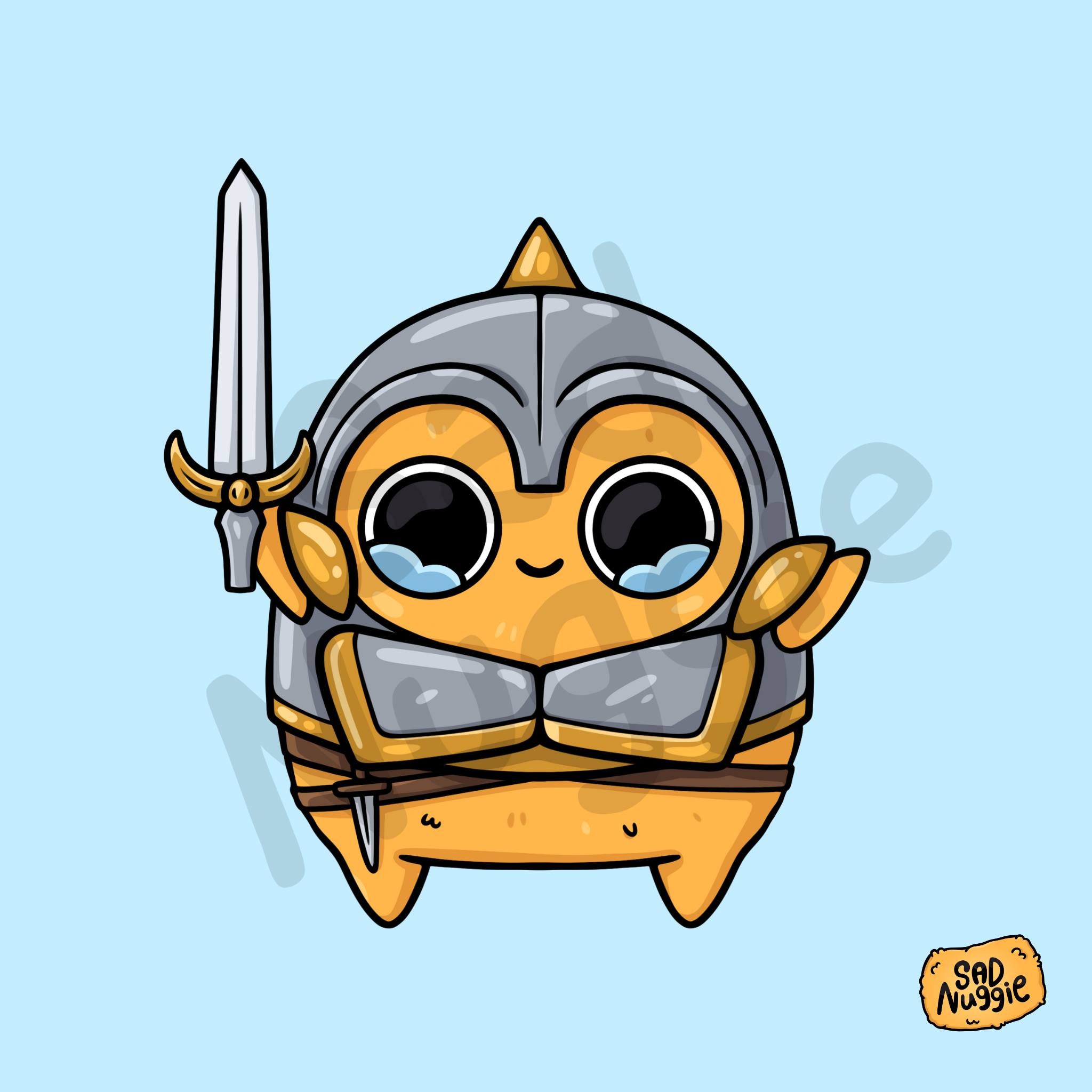 Paladin Sad Nuggie Sticker