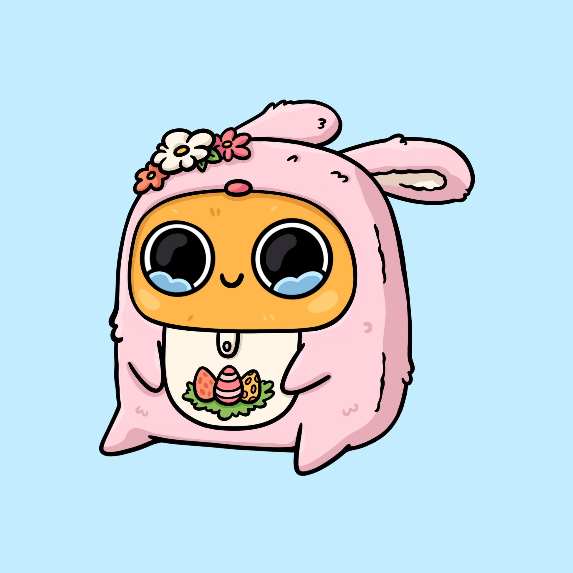 Easter Bunny Sad Nuggie Sticker