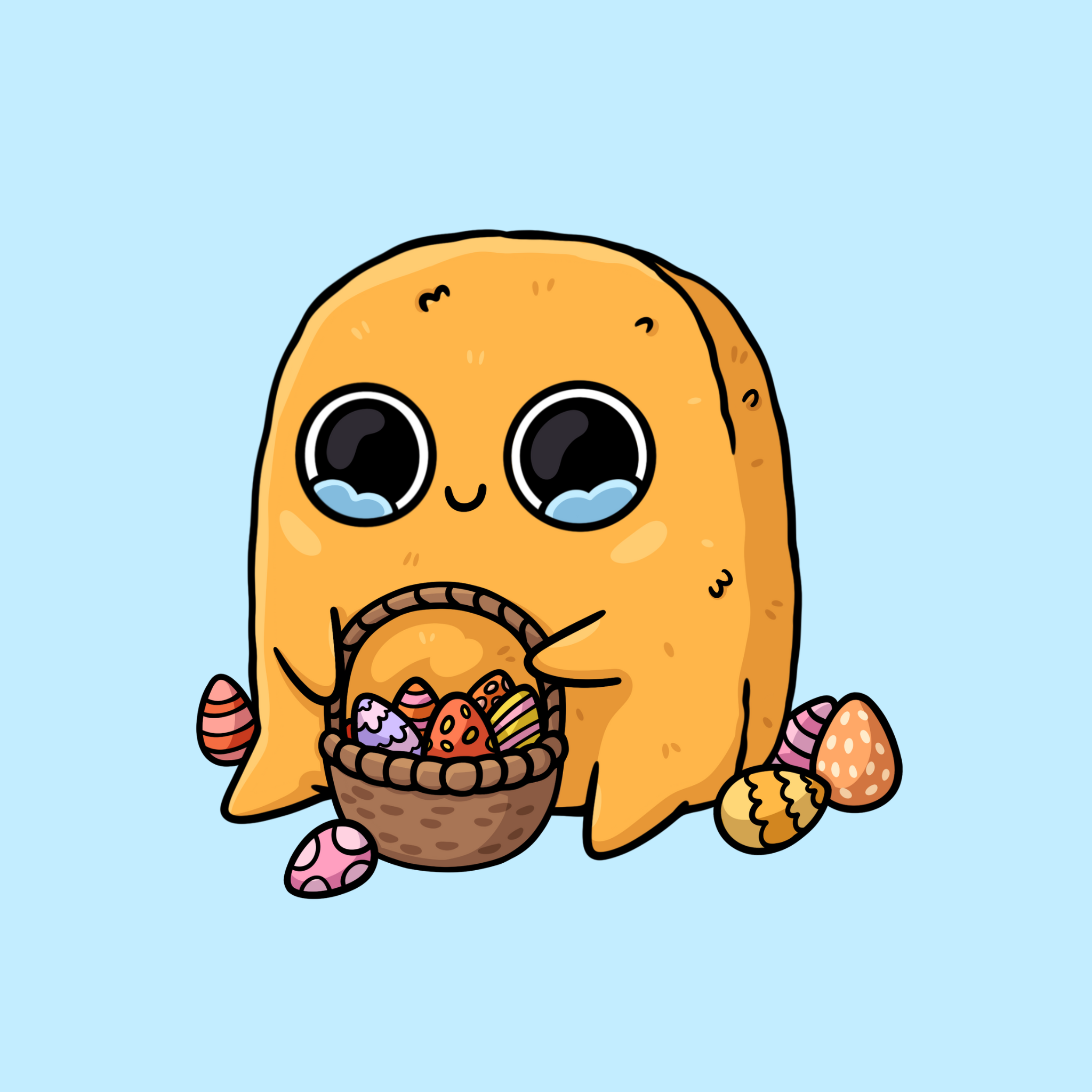 Easter Egg Hunt Sad Nuggie Sticker