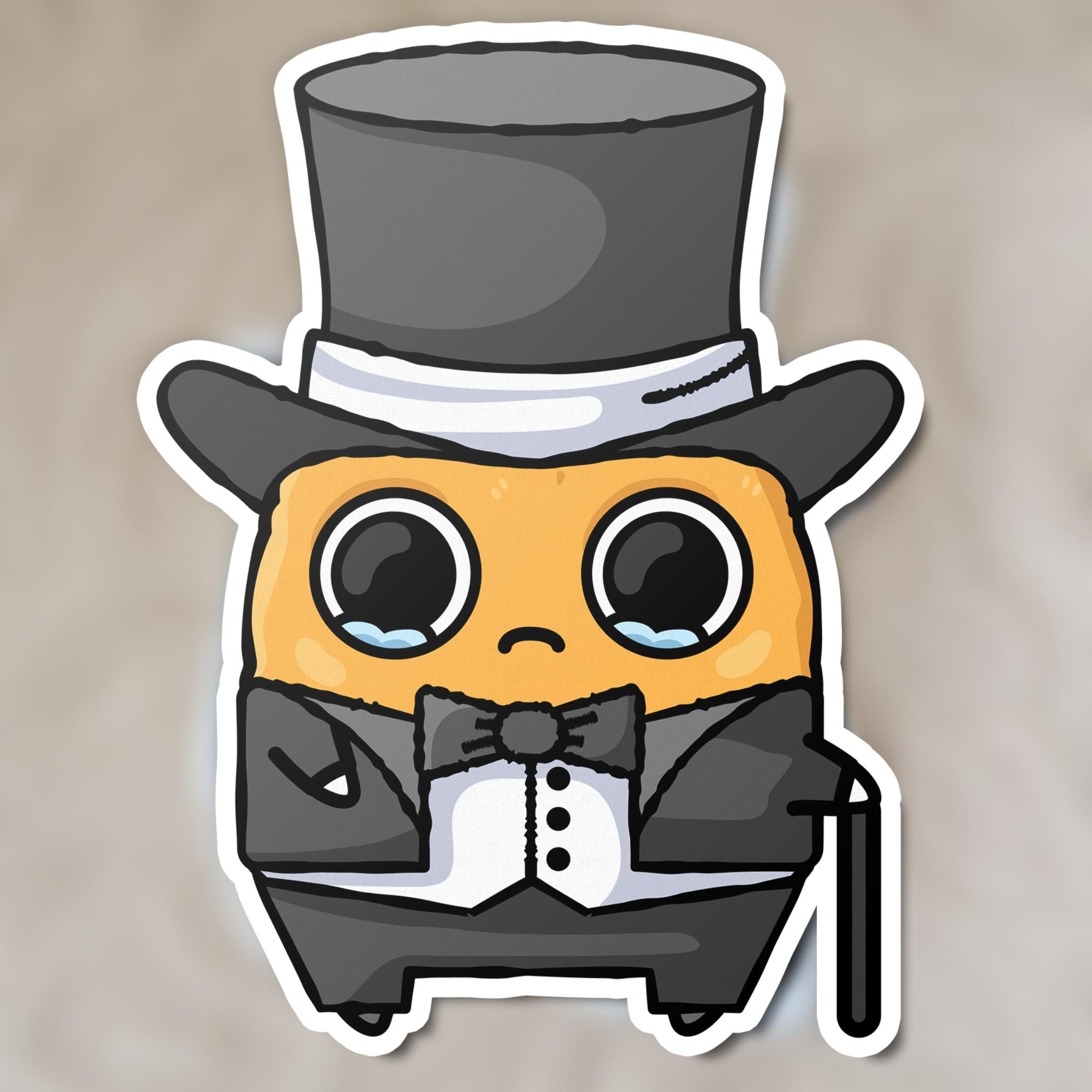 Tuxedo Sad Nuggie Sticker